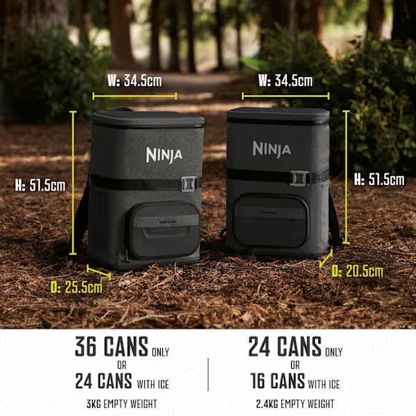 Ninja FrostVault Go 17 litre 24-Can Backpack Soft Cooler - Charcoal Gr ...