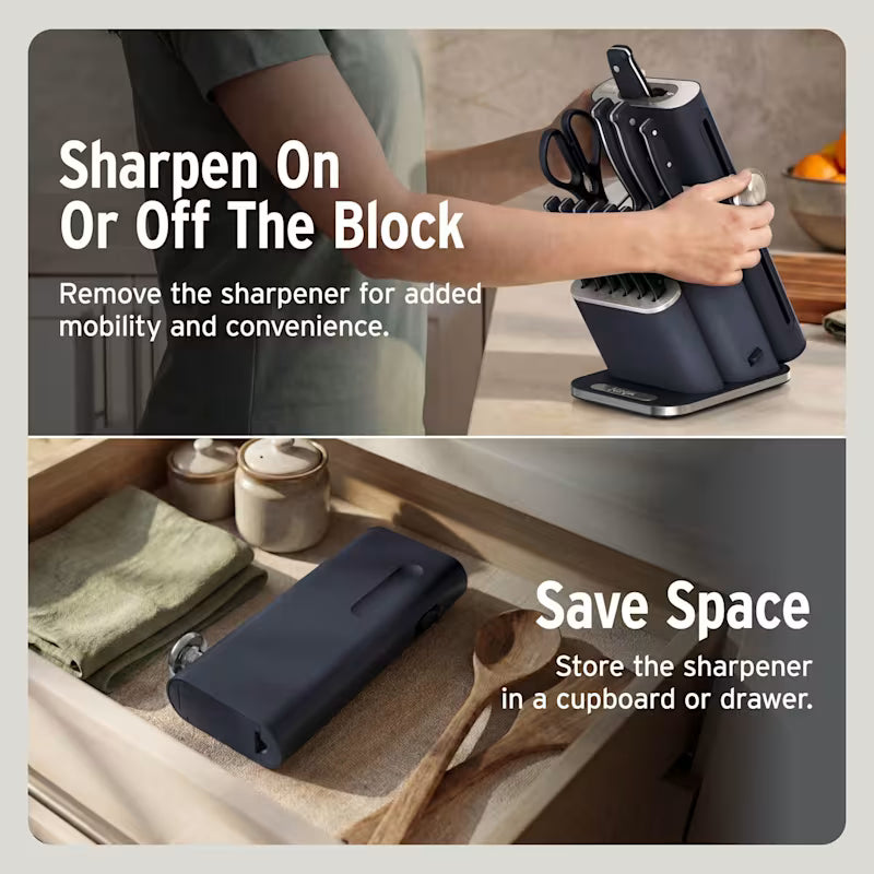 Ninja StaySharp 13-Piece Knife Block Set & Removable Sharpener - Black ...